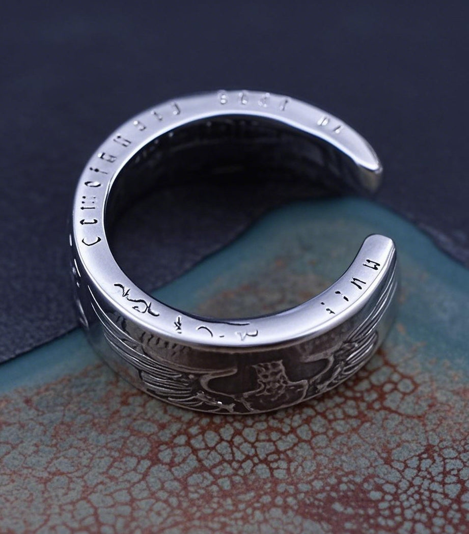 Mongolia Jewelry - German Mark Silver Coin Bangle/Ring – MongolianCraftsman