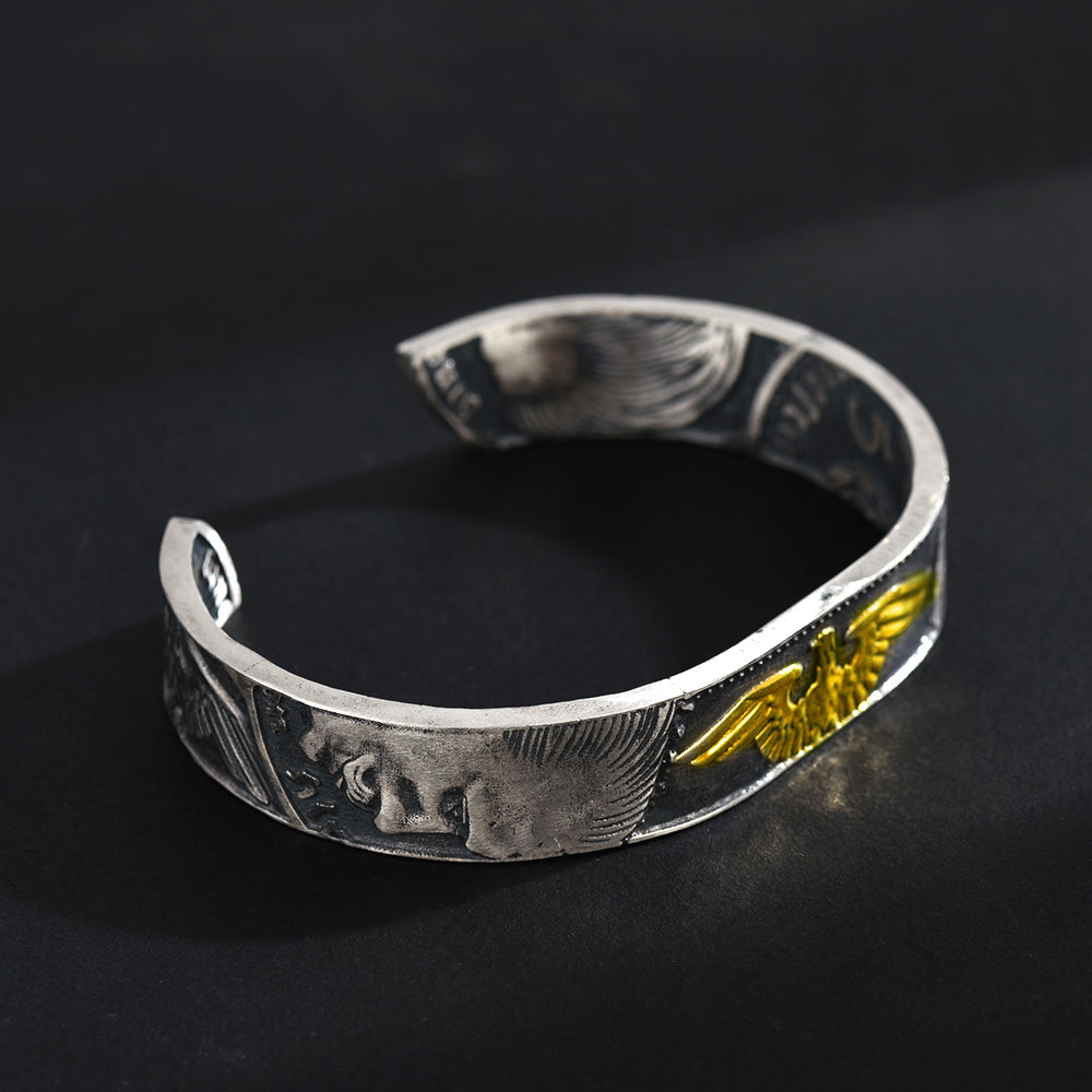 Mongolia Jewelry - German Mark Silver Coin Bangle/Ring – MongolianCraftsman