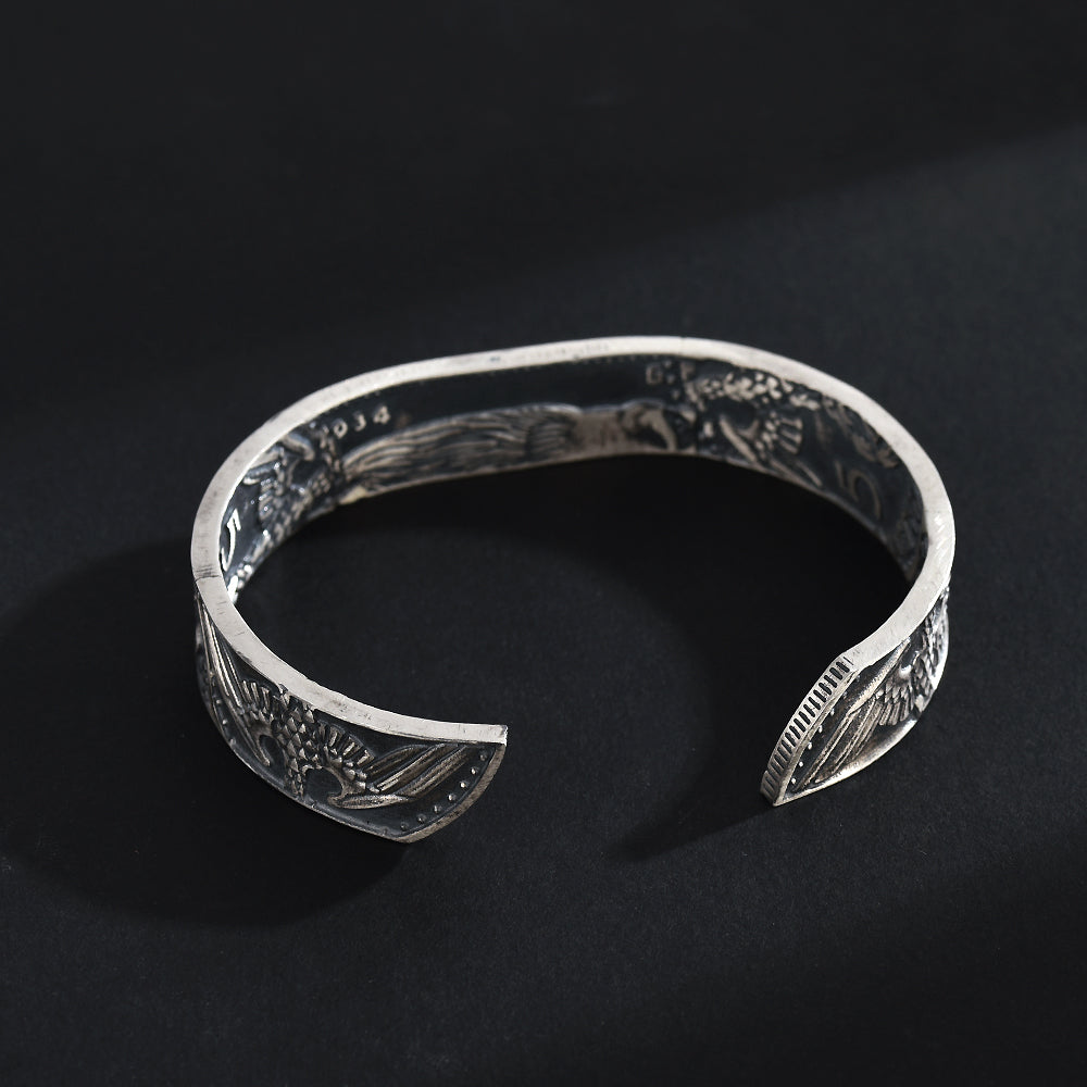 Mongolia Jewelry - German Mark Silver Coin Bangle/Ring – MongolianCraftsman